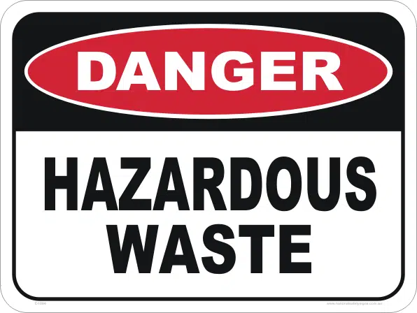 Hazardous Waste sign D1084 - National Safety Signs