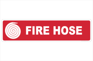 Fire Hose Reel Brushed Aluminium sign - National Safety Signs - Australia