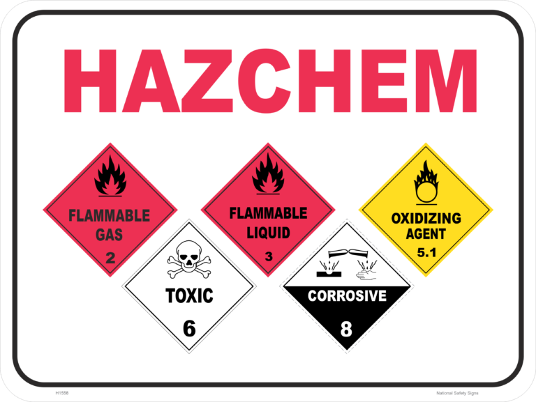 HazChem Sign H1558 - National Safety Signs