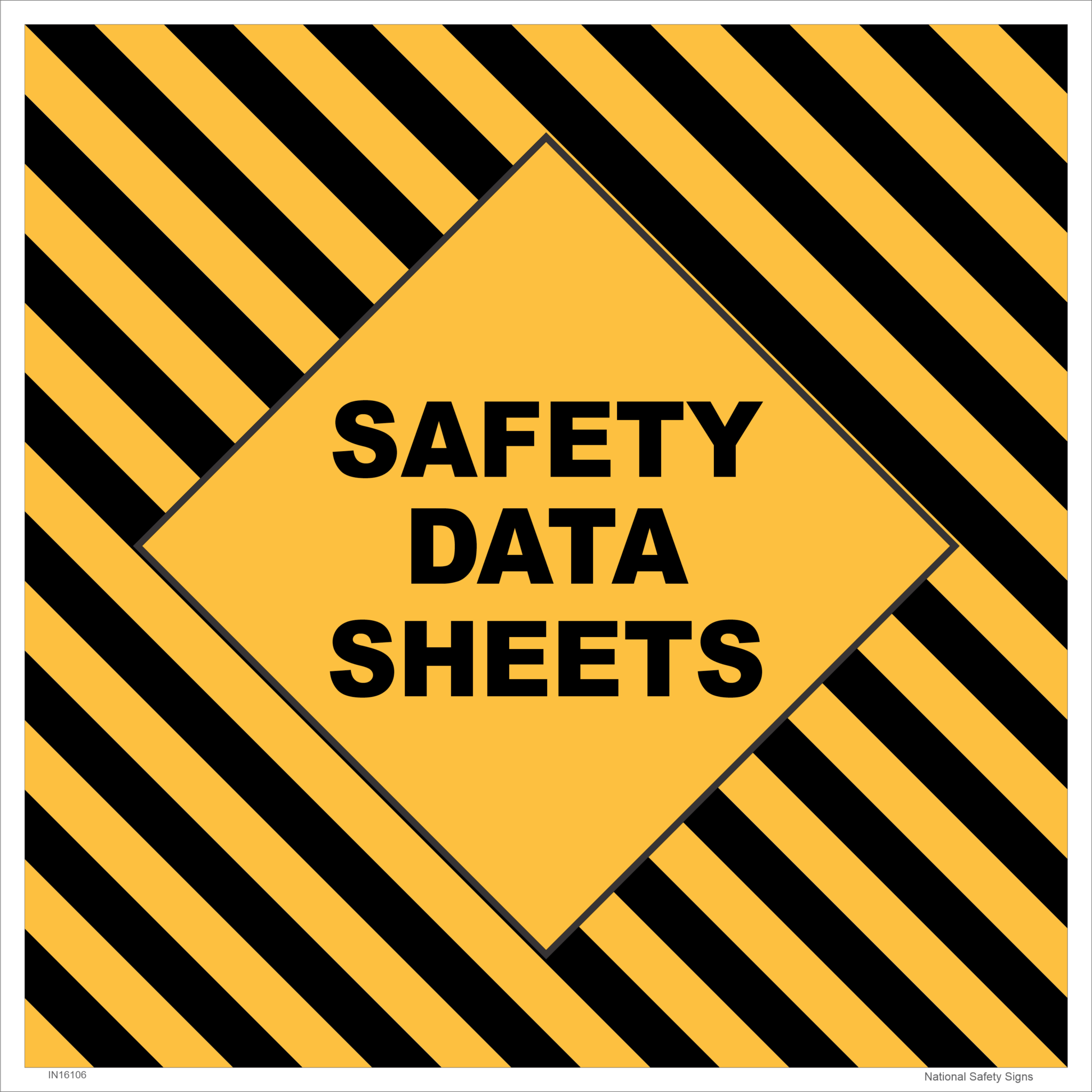 Safety Data Sheets IN16106 National Safety Signs