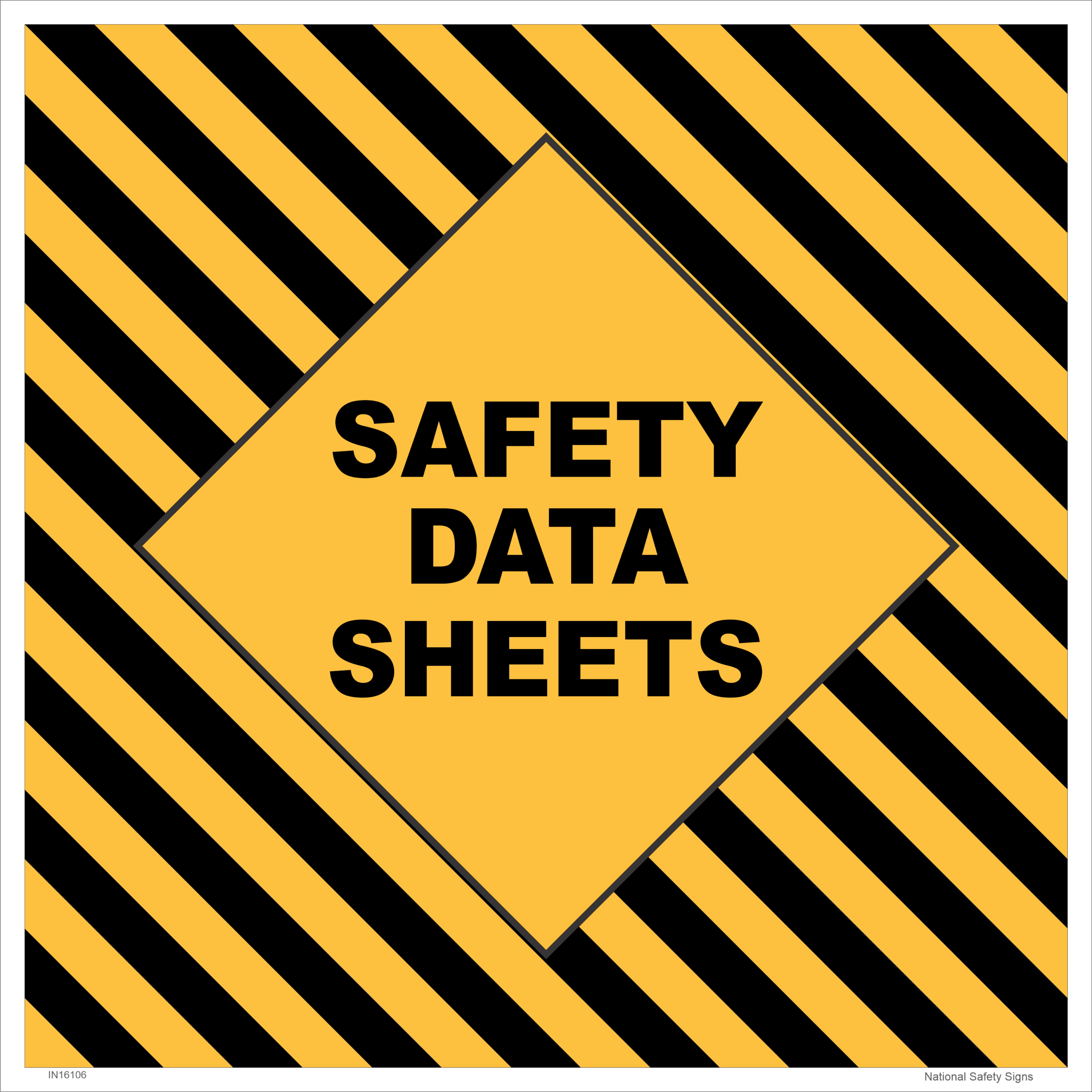 Safety Data Sheets IN16106 National Safety Signs