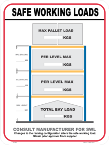 SWL Pallet Racking sign - National Safety Signs On-line