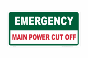 Main Power Cut Off IN16120 - National Safety Signs