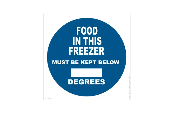 Freezer Temperature IN1699 - National Safety Signs
