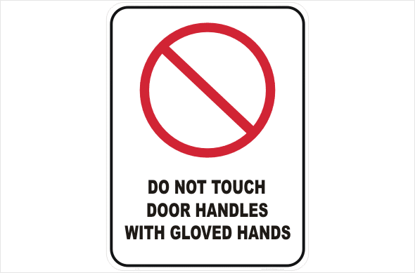 Do Not Touch Door Handles L1719 National Safety Signs