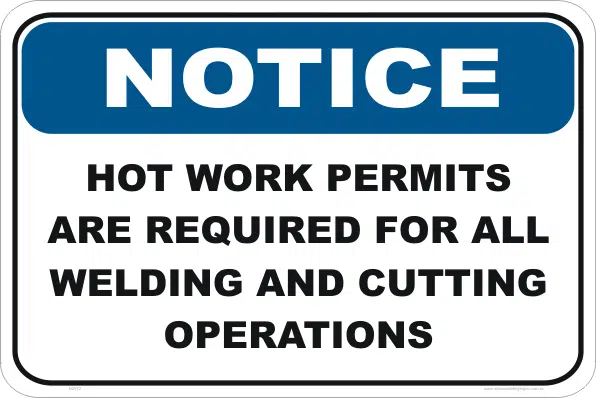Designated Hot Work Signs