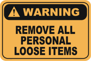 Remove all Personal Loose Items W30126