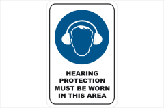 Ear Plugs Mandatory sign - National Safety Signs - Hearing Protection