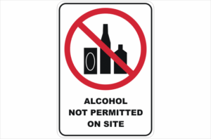 Alcohol not permitted sign P2202 - National Safety Signs