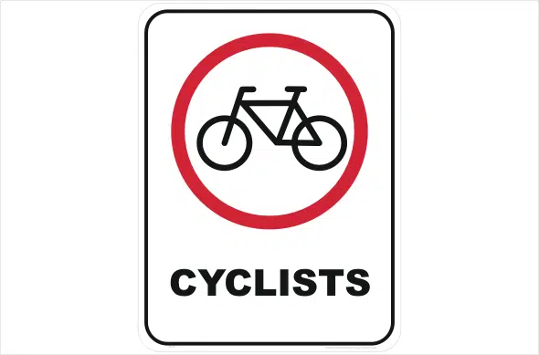 Cyclists R2417 - National Safety Signs
