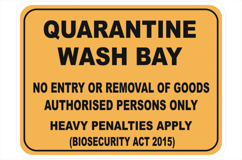 Biosecurity Area sign - Biosecurity Quarantine signs - Australia