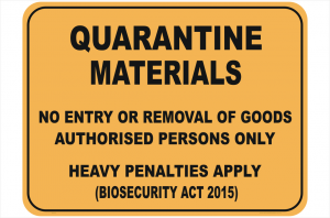 Biosecurity Inspection Area sign - AQIS Compliant Sign