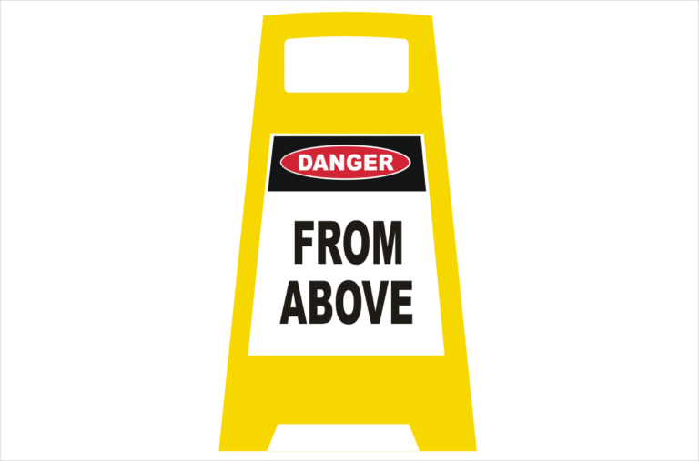 Danger Workers Above sign and stand Combo - National Safety Signs