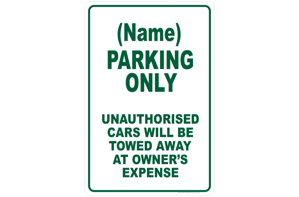 Visitor Tenant Parking Signs - Body Corporate signs National Safety Signs