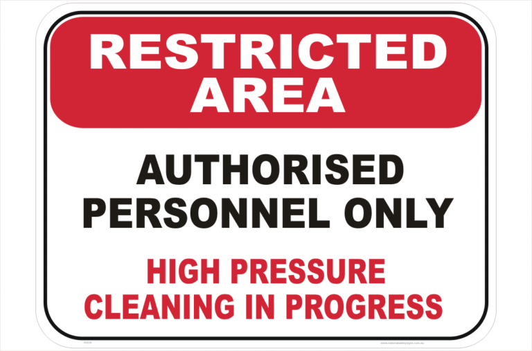 High Pressure Cleaning sign - National Safety Signs