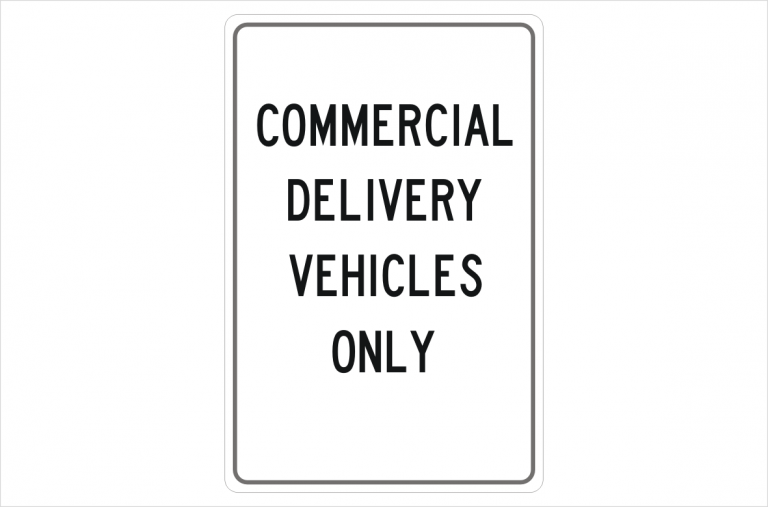 Commercial Vehicles Only Sign RD396 - National Safety Signs