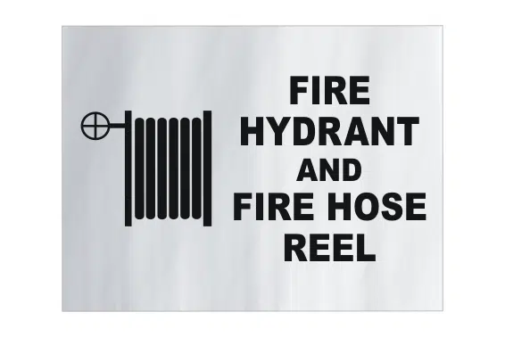 Fire Hydrant Hose Reel Aluminium sign - National Safety Signs