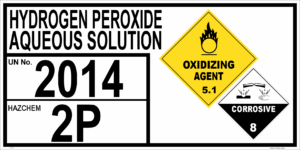 Hydrogen Peroxide Storage panel - 2014 - 2P - National Safety Signs