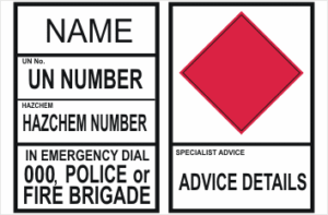 Emergency Information Panels - Transport - National Safety Signs