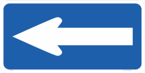 Electric Vehicle Directional Arrow sign - Electric Vehicle Signs Australia
