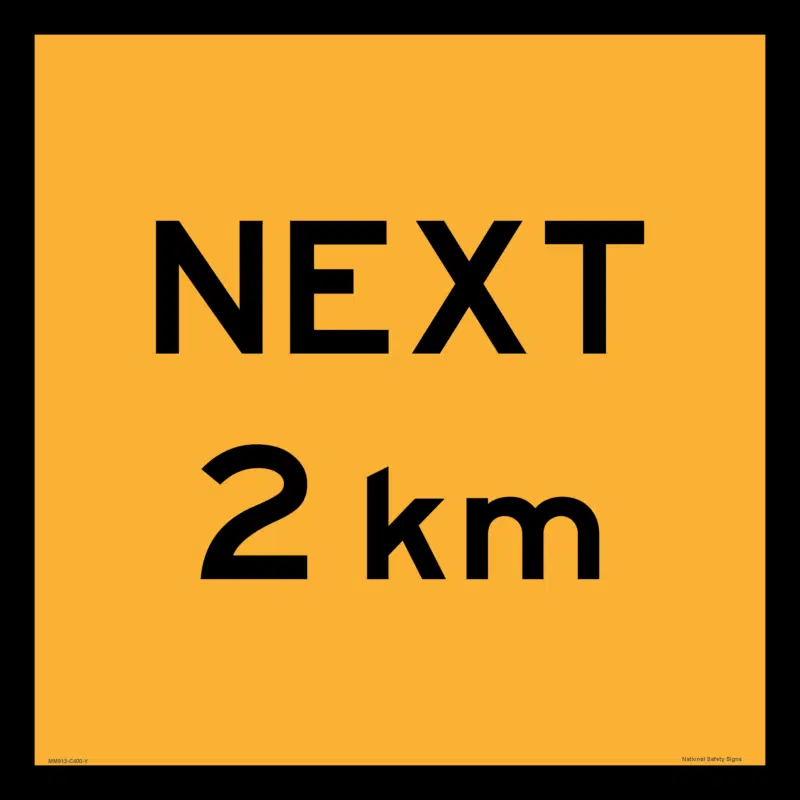 Multi Message Next 2KM Sign - Roadwork Signs online