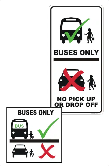 No Parking School Buses Only Sign