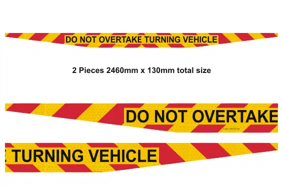 Tilt Tray rear marker - Do not overtake turning vehicle