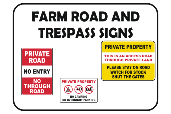 Farm Signs - Australian Farming Signs - Farm Gate - National Safety Signs