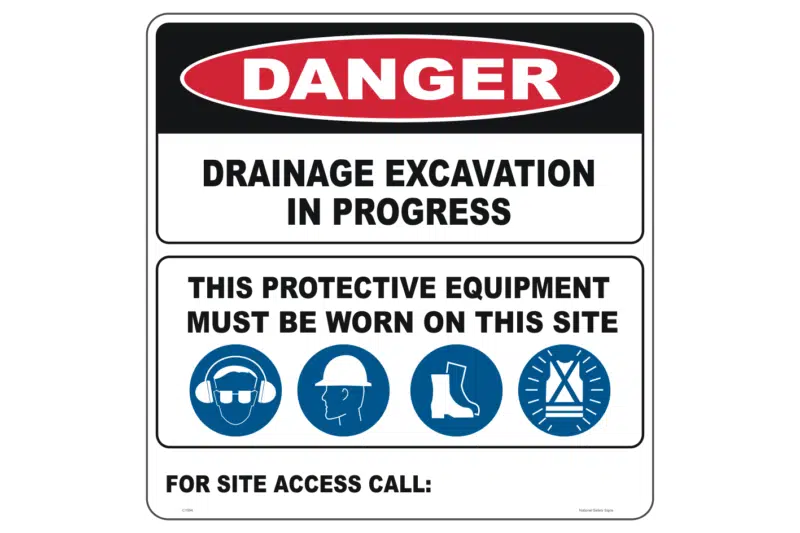 Drainage Excavation sign - Excavation Signs - National Safety Signs