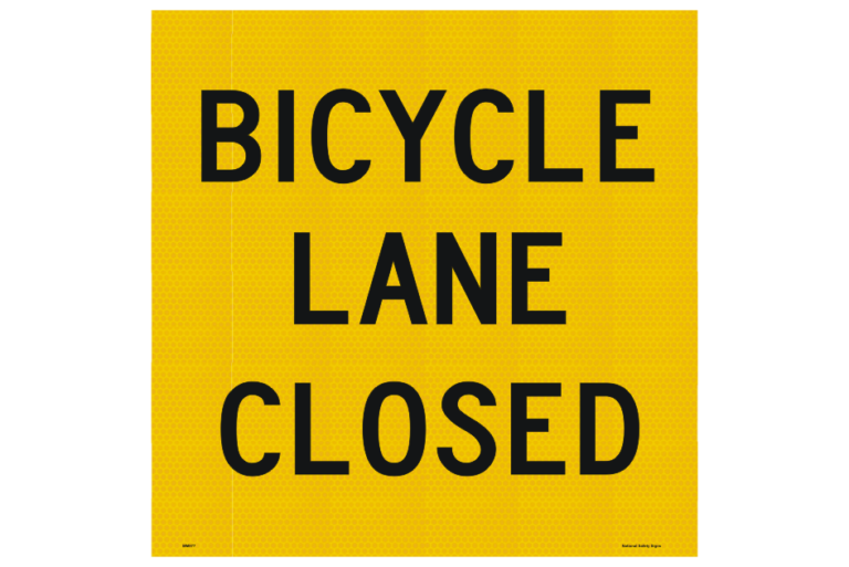 Bicycle Lane Closed sign - Temporary Traffic signs - National Safety Signs
