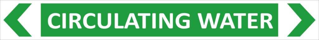 Circulating Water Pipe Marker PI 450108 - National Safety Signs