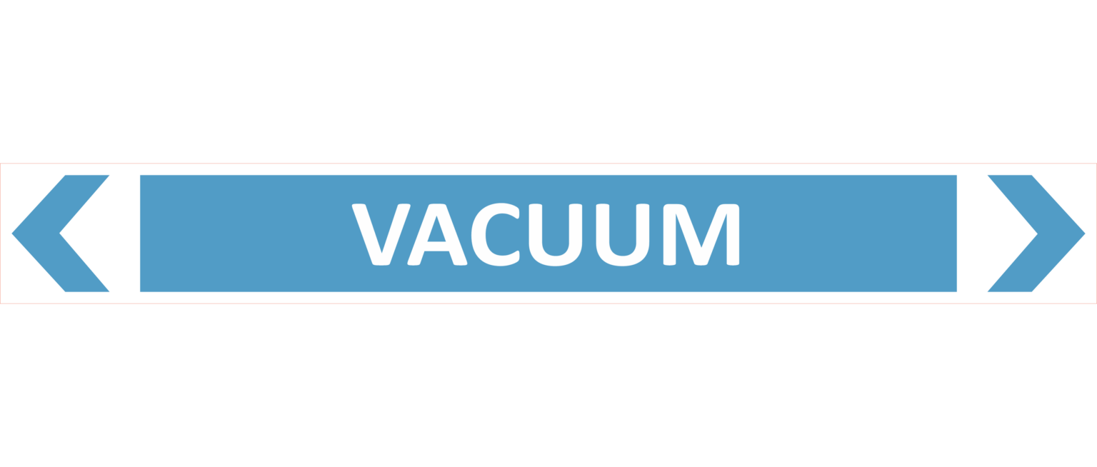 Vacuum Pipe Marker PI 450616 Vacuum - National Safety Signs