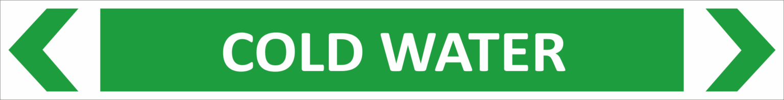 Cold Water Pipe Marker PI 450109 - National Safety Signs