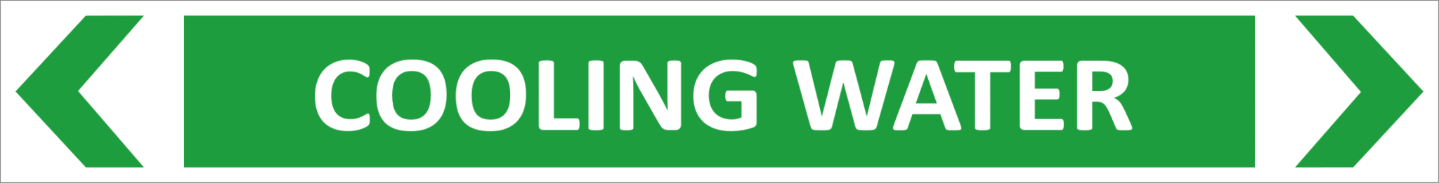 Cooling Water Pipe Marker PI 450114 - National Safety Signs
