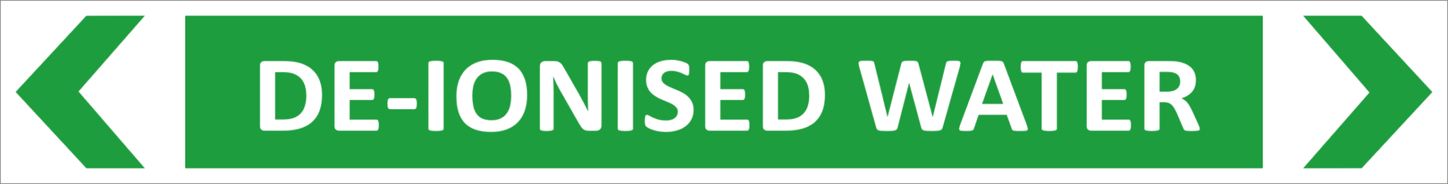 De-Ionised Water Pipe Marker PI 450115 - National Safety Signs