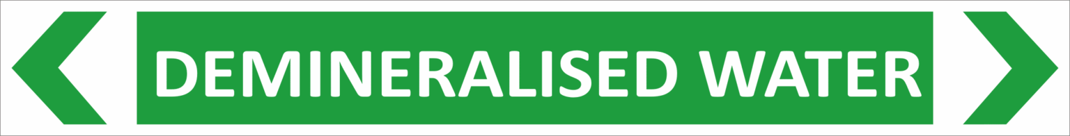 Demineralised Water Pipe Marker PI 450116 - National Safety Signs