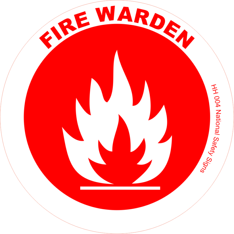 Fire Warden Hard Hat sticker pack - National Safety Signs