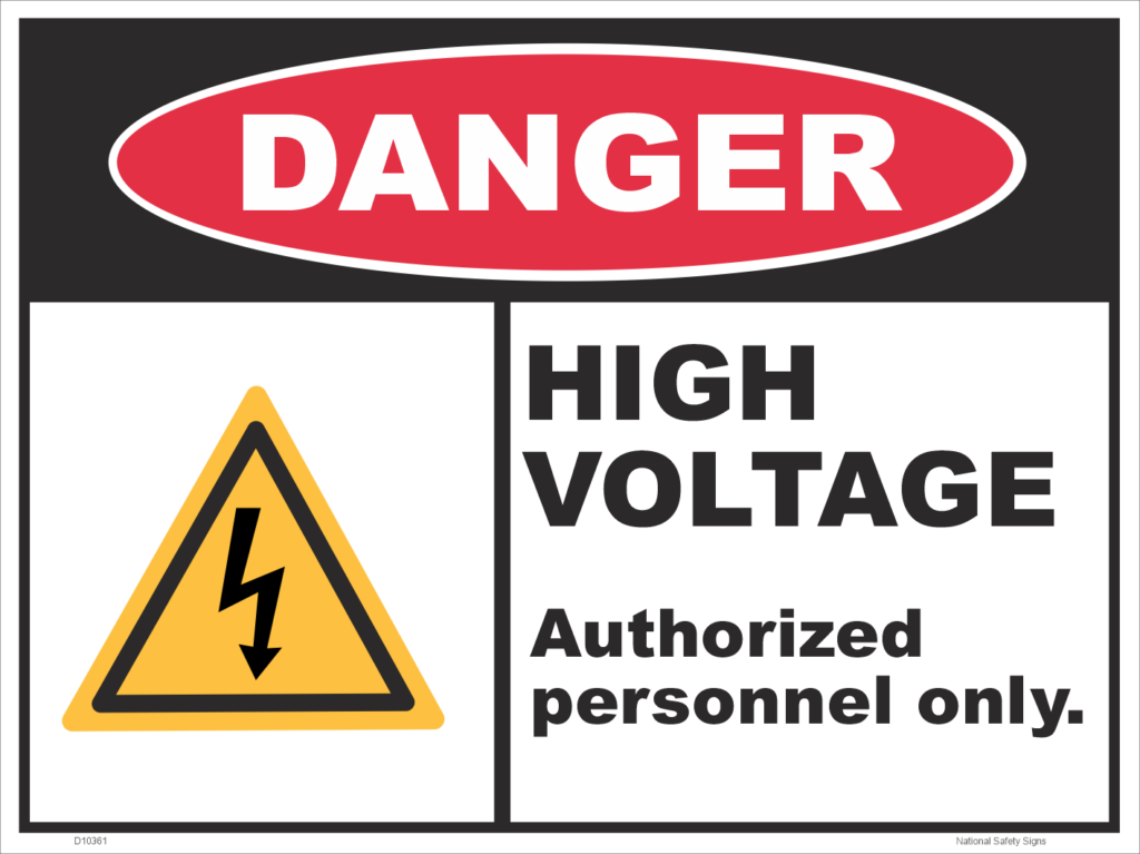 Electrical Danger Signs - High Voltage - National Safety Signs