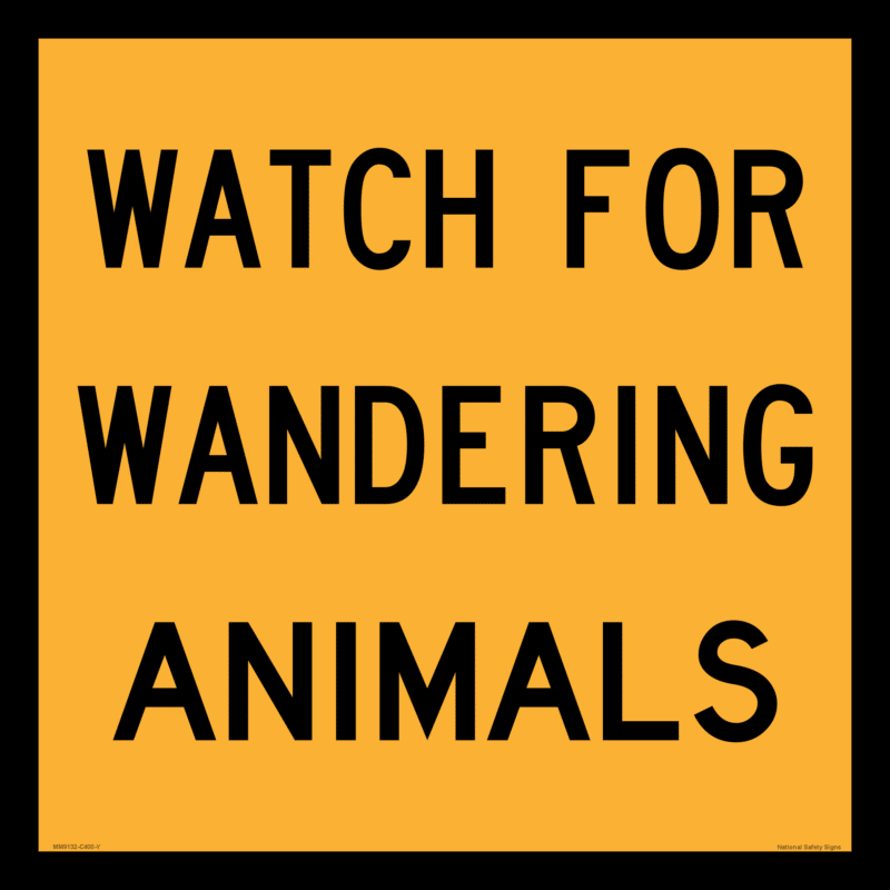 Multi Message Wandering Animals Sign - Roadwork Signs online