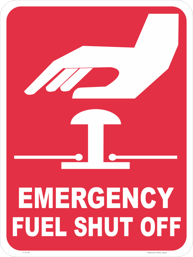 Emergency Fuel Shut Off Sign - Fire Safety Signs Australia