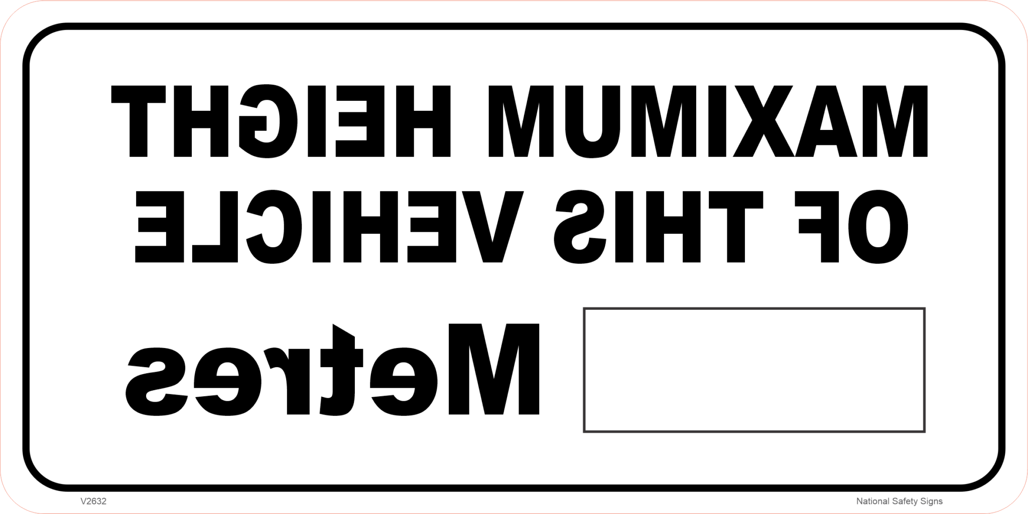 Vehicle Height Reverse Image Sticker Vehicle Height Reverse Image Sticker