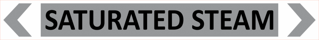 Saturated Steam Pipe Marker PI 450207 - National Safety Signs