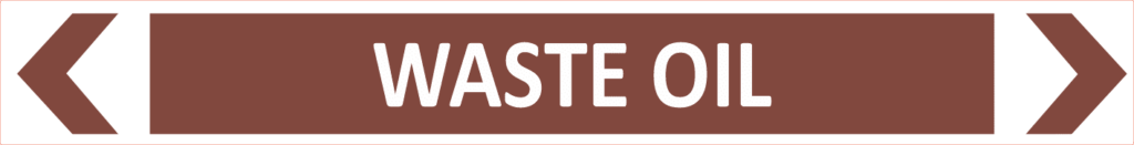 Waste Oil Pipe Marker PI 450314 - National Safety Signs