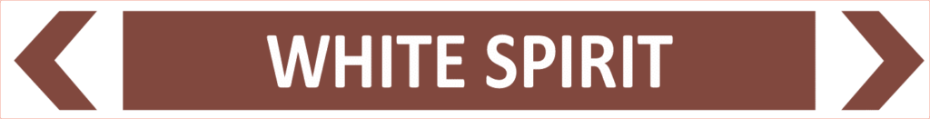 White Spirit Pipe Marker PI 450315 - National Safety Signs