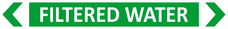 Filtered Water Pipe Marker PI 450123 - National Safety Signs