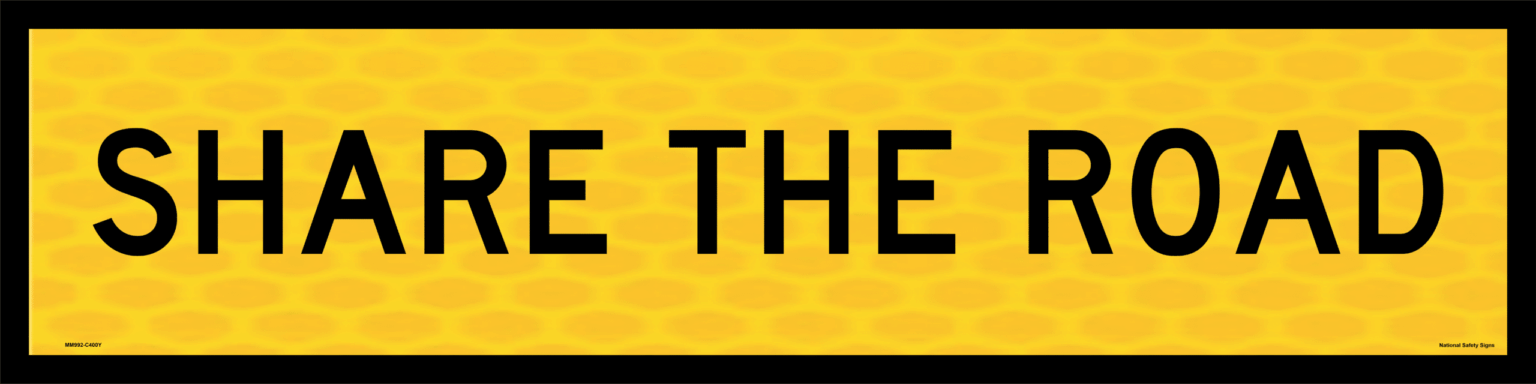 Multi Message sign Share the Road - Traffic control signs