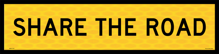 Multi Message sign Share the Road - Traffic control signs