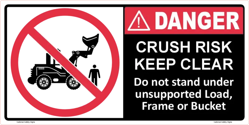 Danger Crush Risk Keep Clear D10380 - National Safety Signs