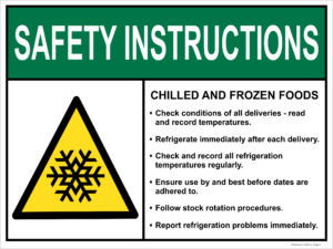 Chilled and Frozen Foods IN16325 - National Safety Signs