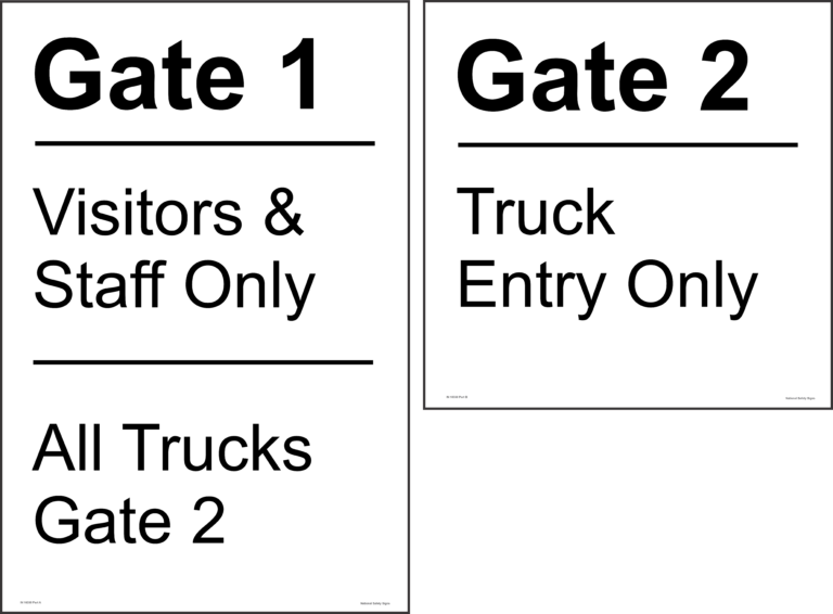 Gate combo signs IN16330 - National Safety Signs